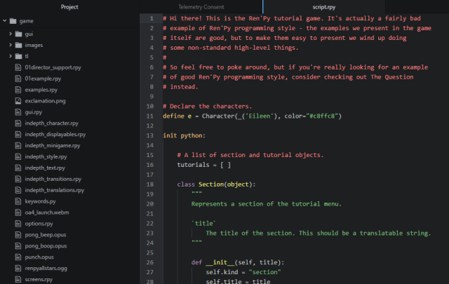 Working with Ren’Py: Part 1: Downloading and Configuring – Digital Ephemera