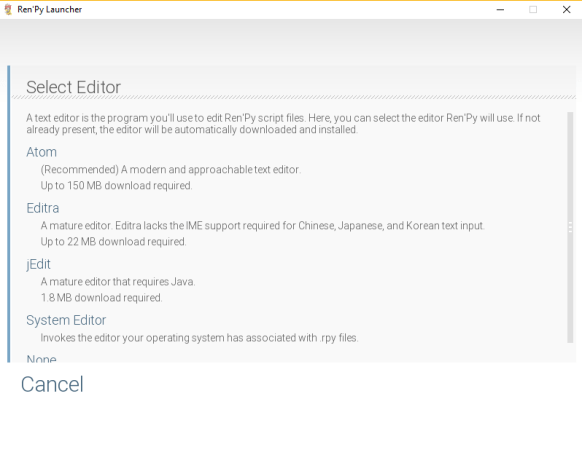 Working with Ren’Py: Part 1: Downloading and Configuring – Digital Ephemera