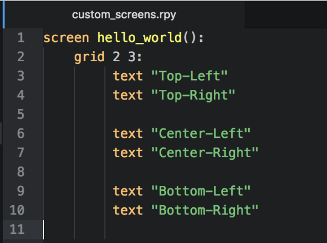 Advanced Ren’Py: Part 1: Screen Language – Digital Ephemera