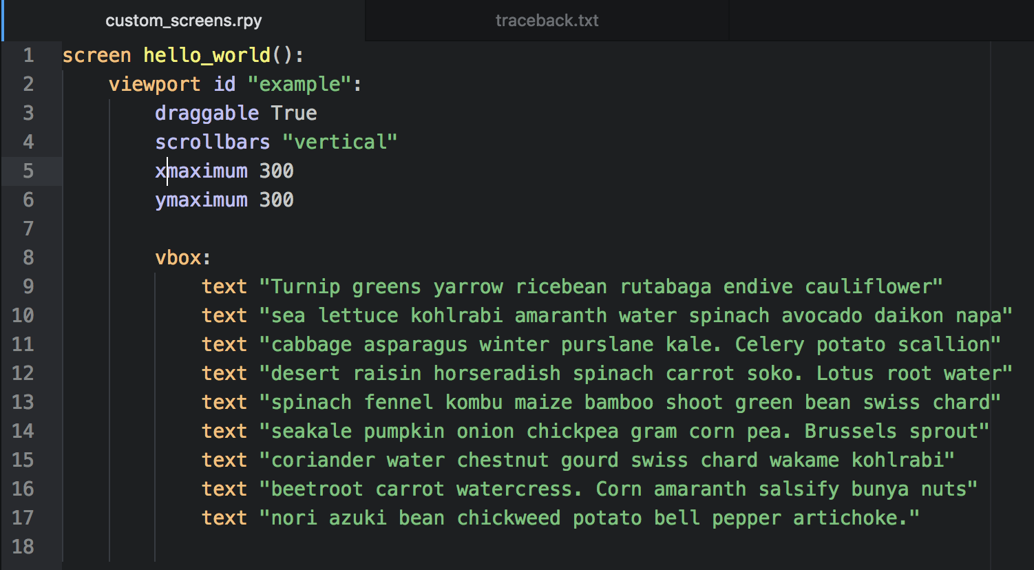 Advanced Ren’Py: Part 1: Screen Language – Digital Ephemera