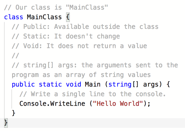 C Sharp Basics: Part 1: Class Anatomy – Digital Ephemera