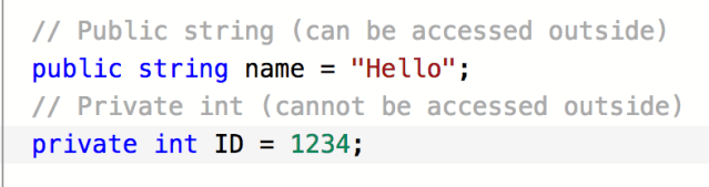 C Sharp Basics: Part 2: Public and Private Variables – Digital Ephemera